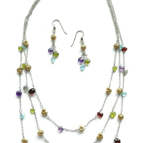 Jewelry | Brighton Eye Candy Multi Color Bead Triple Strand Necklace ...